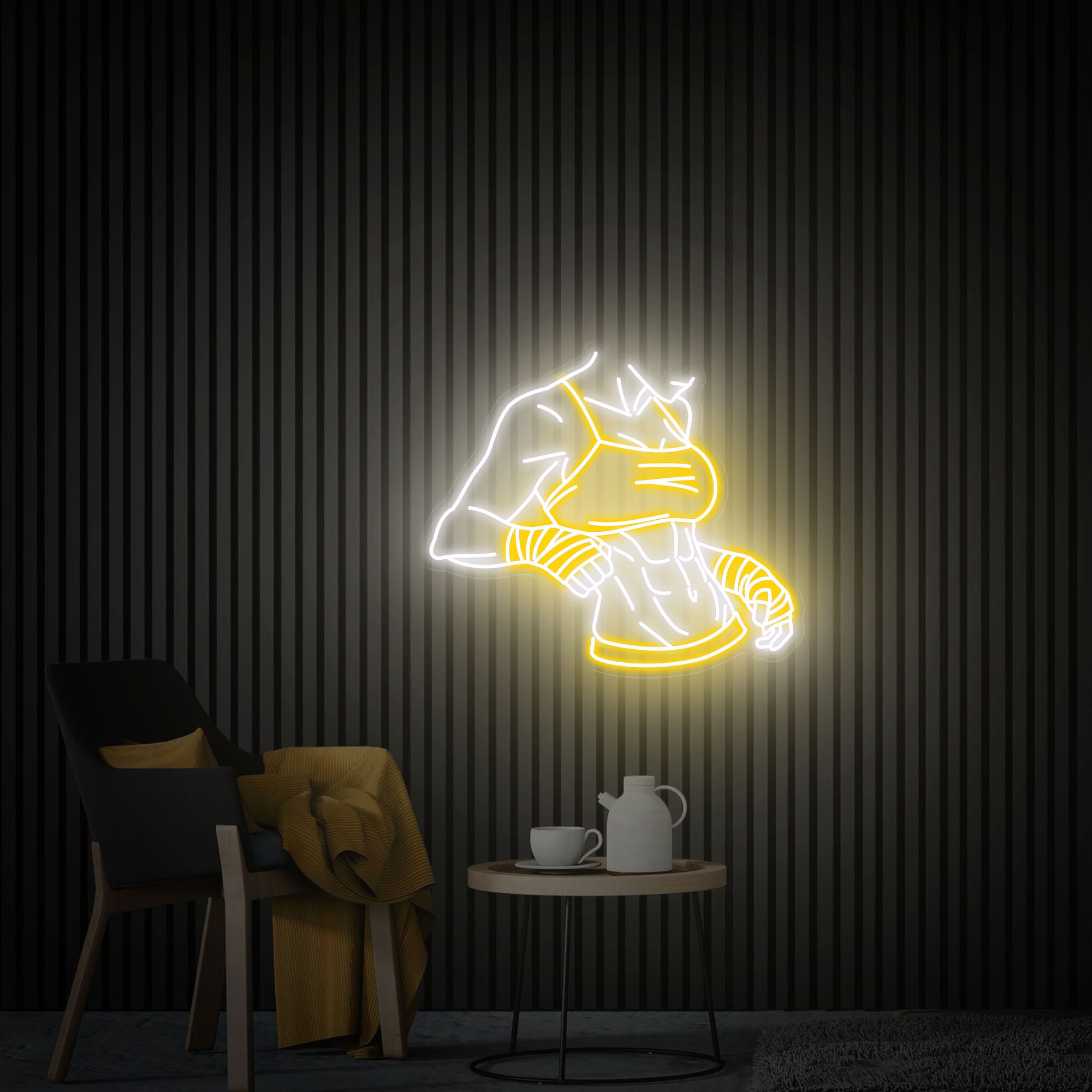 Female Boxer Neon Sign, Boxing Gym Decor, Women Body Neon Sign, Female ...