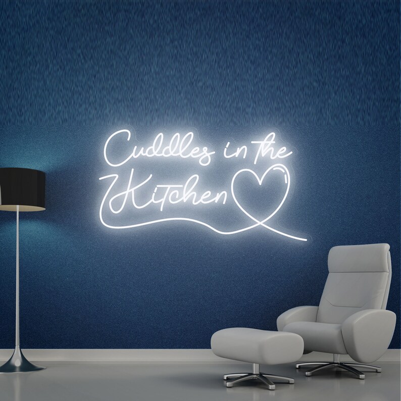 Cuddles in the Kitchen Neon Sign, Kitchen Wall Decoration, House ...