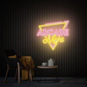Arcade Neon Sign, Arcade Led Neon Light, Game Room Neon Light up Sign ...