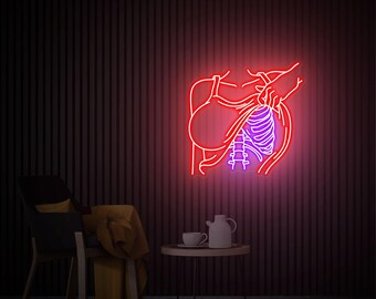 Woman Body Neon Sign, Custom Neon Sign, Woman Body Led Light, Lady Neon ...