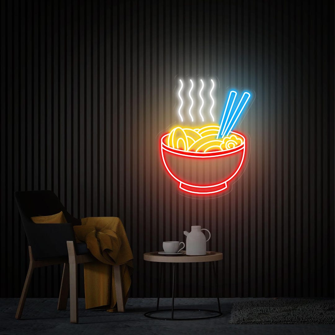 Ramen Neon Sign Japanese Noodles Led Sign, Food Wall Decor, Custom Neon ...