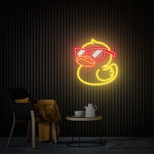 Rubber Duck Neon Sign, Rubber Duck Decor, Custom Duck Neon Sign, Cute ...