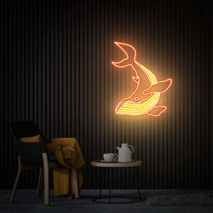 Whale Neon Sign, Kids Room Light, Custom Neon Sign, Led Sign for Bar ...