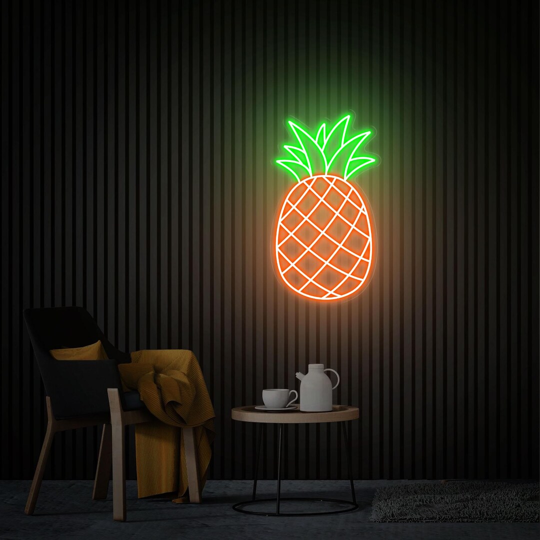 Pineapple Neon Sign, Custom Fruits Neon Sign for Home Decor, Bar Decor ...