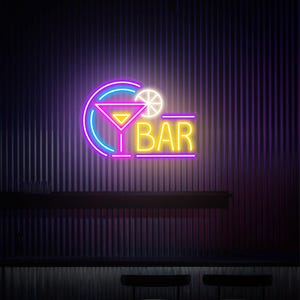 Bar Neon Sign, Cocktail Bar Sign, Cocktail Party Wall Decor, Custom ...