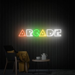 Arcade Neon Sign, Gameroom LED Decor, Custom Arcade Sign, Retro Game ...