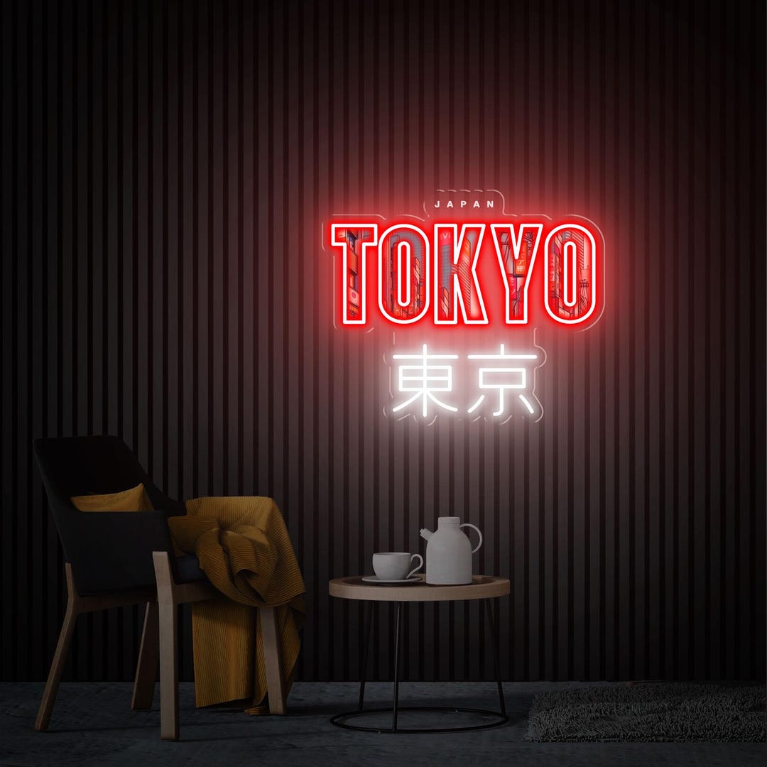 Tokyo Neon Sign UV Print Acrylic Art, Tokyo Wall Decor, Custom Japanese ...