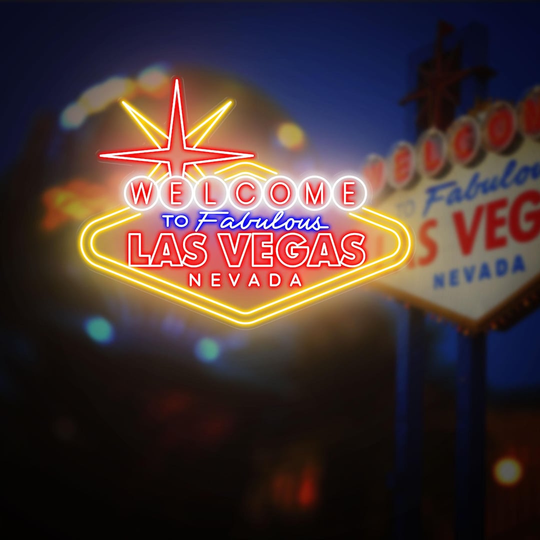 Las Vegas Neon Sign, Welcome to Las Vegas Led Light Sign, Las Vegas ...