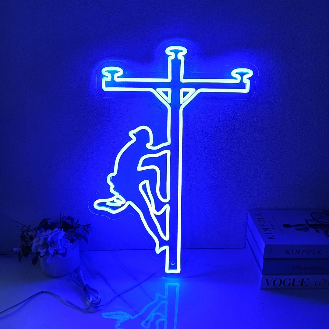 Lineman Neon Sign, Wireman Led Light, Retirement Gift, Gift for Dad ...