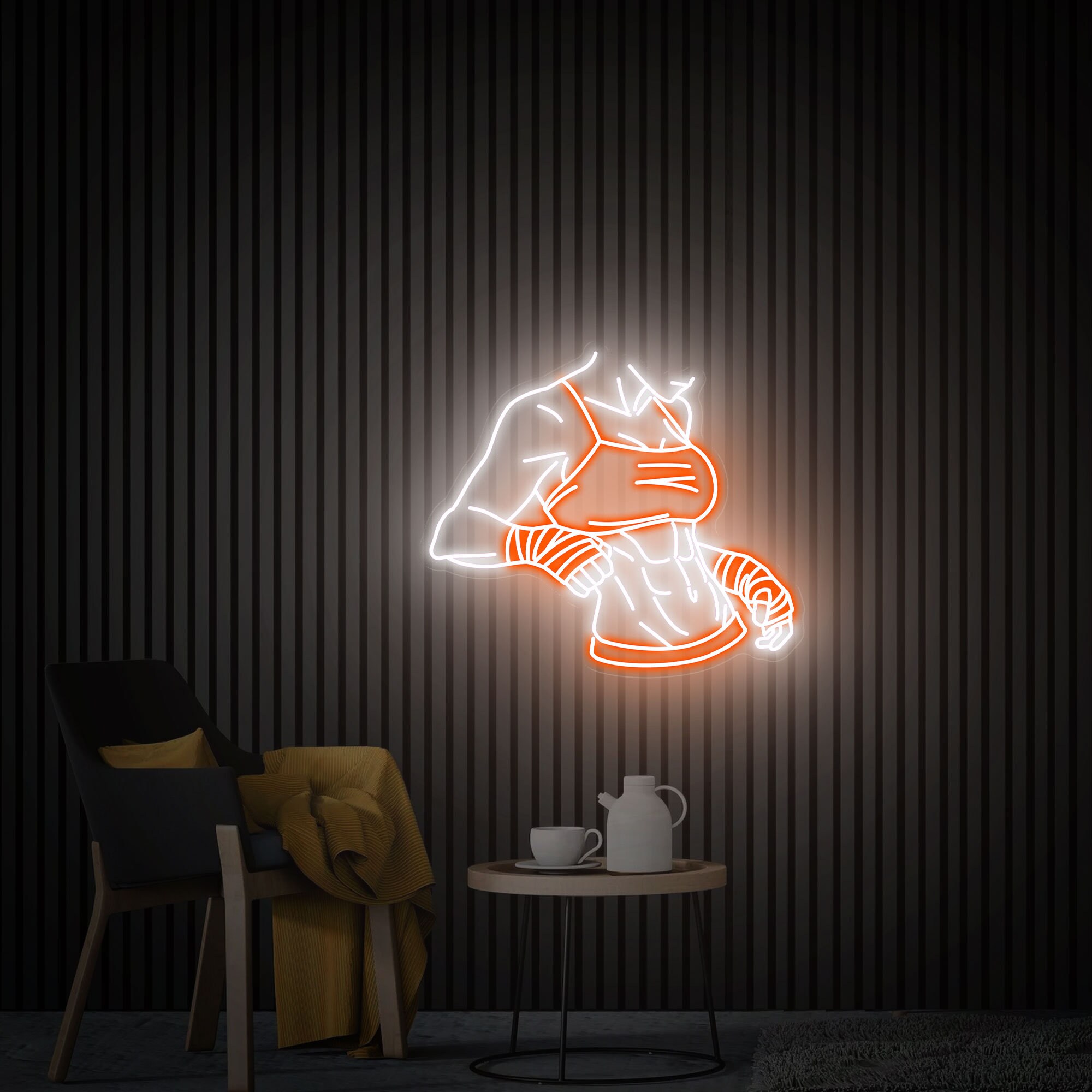 Female Boxer Neon Sign, Boxing Gym Decor, Women Body Neon Sign, Female ...