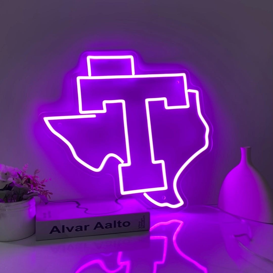 Tarleton State University Texans T LED Neon Sign, Custom Neon Sign ...