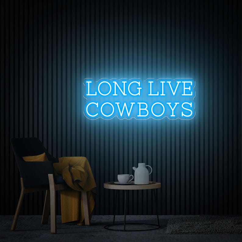 Long Live Cowboys Neon Sign, Custom Led Light Sign, Cowboy Lover Gift ...