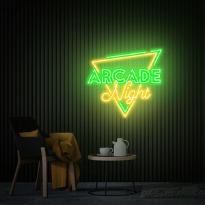 Arcade Neon Sign, Arcade Led Neon Light, Game Room Neon Light up Sign ...