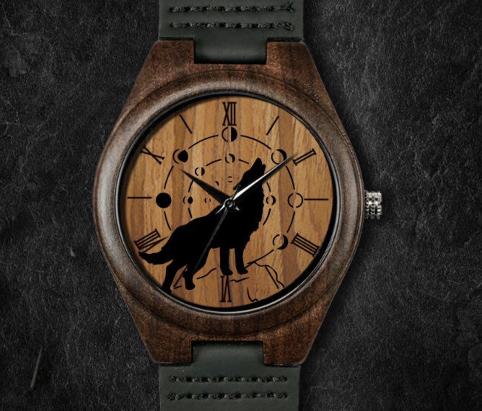 Wolf Lover Watch Werewolf Watch Unisex Watch Walnut Wooden - Etsy