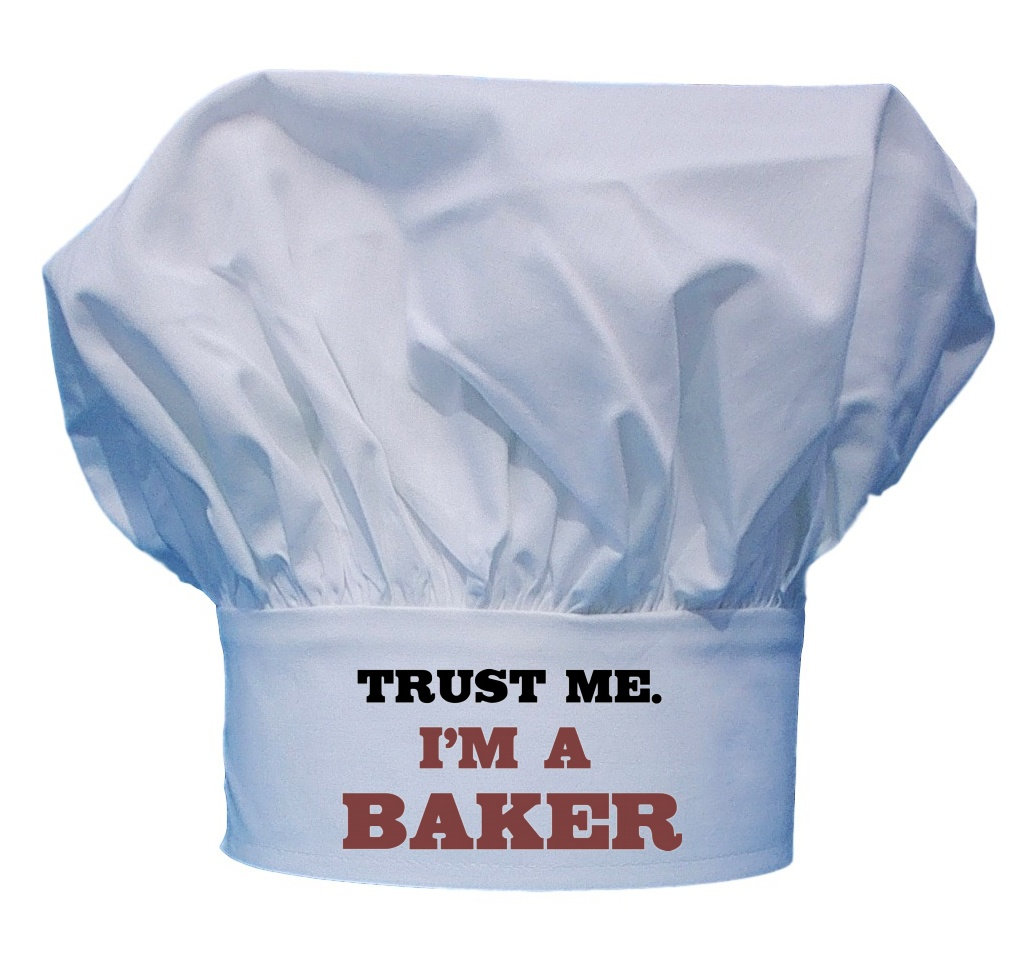 Trust Me I'm A Baker Funny White Chef Hats Fully | Etsy