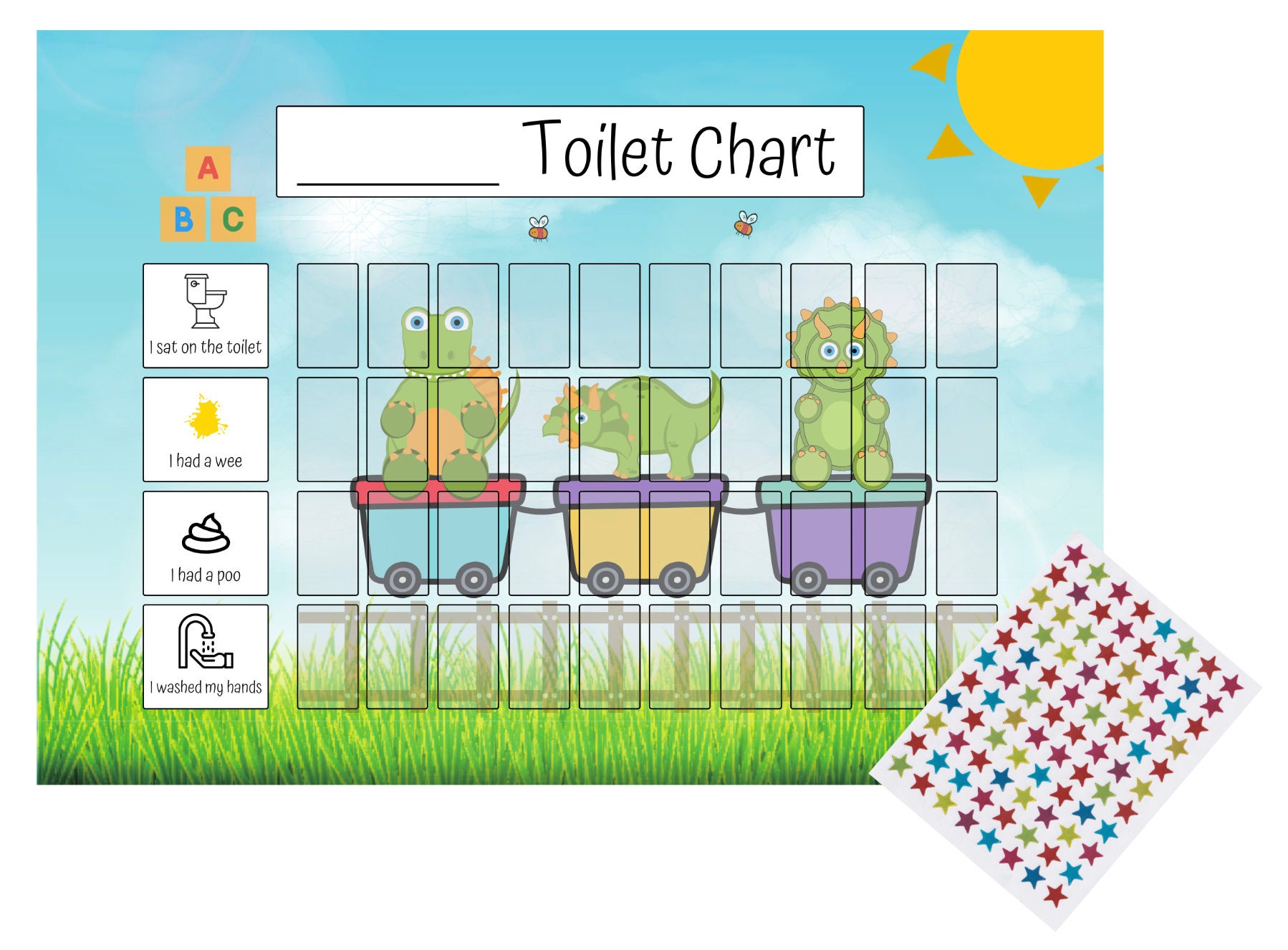 Potty and Toilet Training Reward Charts With Stickers - Etsy UK