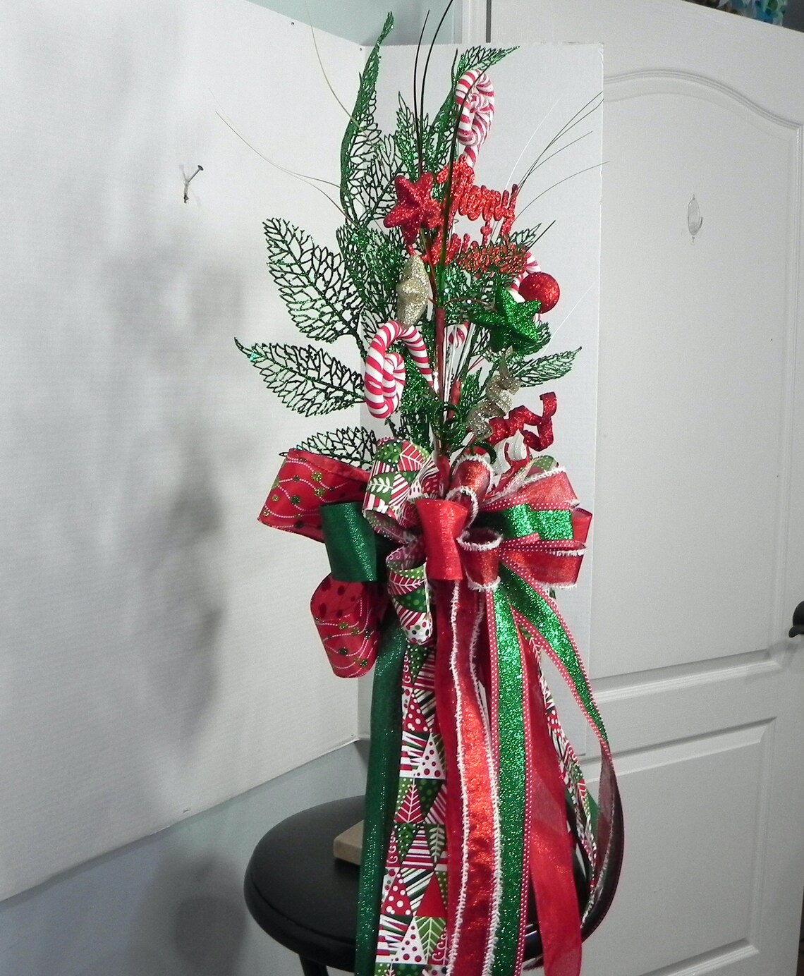Traditional Tree Topper, Christmas Tree Topper, Candy Cane Tree Topper ...
