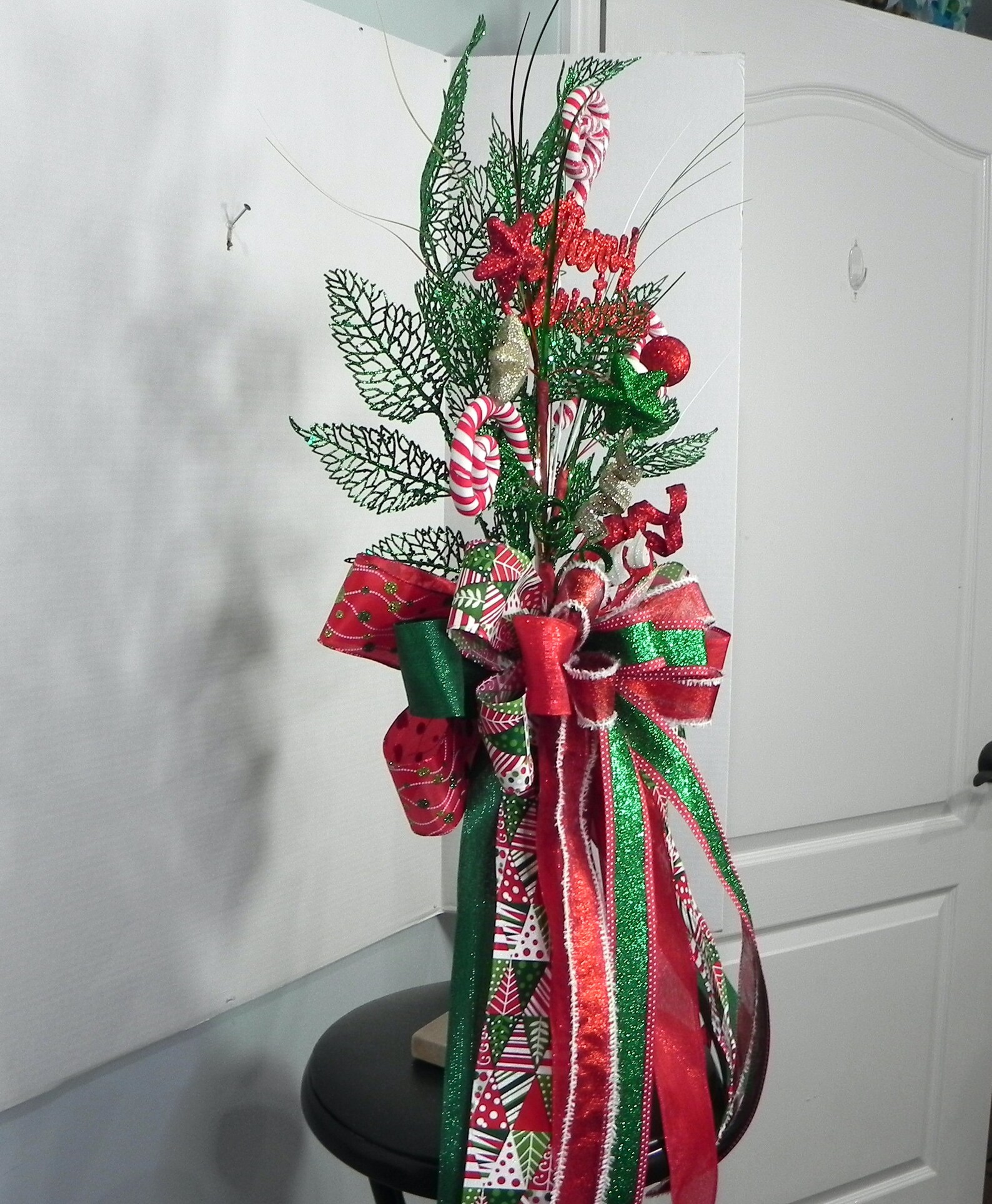 Traditional Tree Topper, Christmas Tree Topper, Candy Cane Tree Topper ...