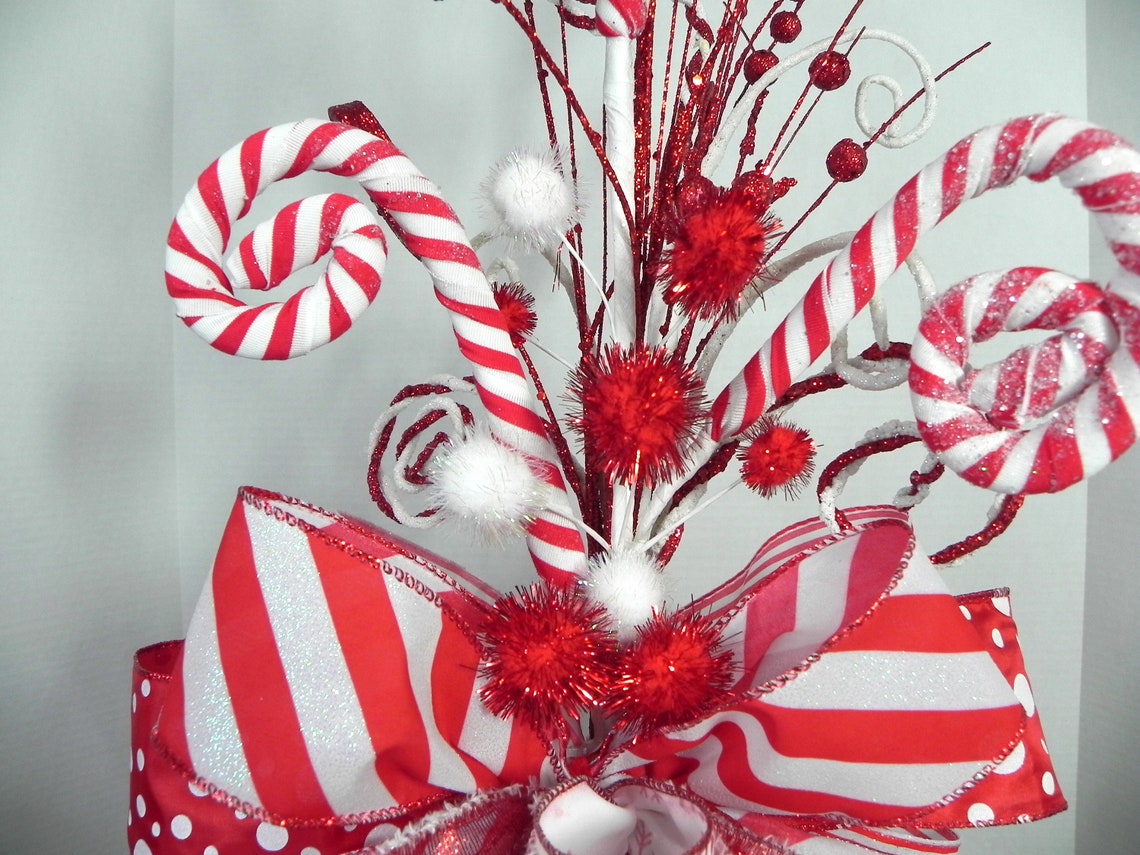 Candy Cane Tree Topper Candy Tree Topper Christmas Tree - Etsy