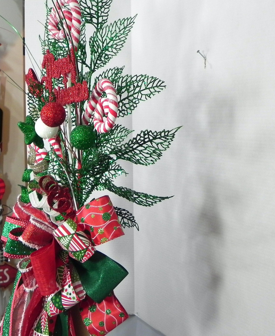 Traditional Tree Topper, Christmas Tree Topper, Candy Cane Tree Topper ...