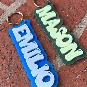 Name Tag, Acrylic Name Keychain, Backpack Tag, Custom Name Keychain ...