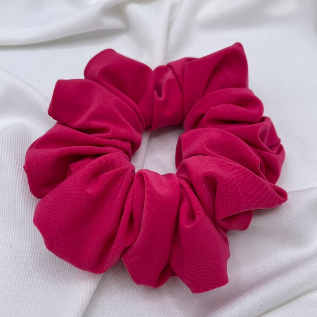 Hot Pink Spandex Scrunchie // Handmade Scrunchie Hot Pink - Etsy