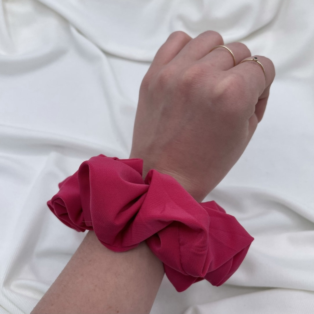 Hot Pink Spandex Scrunchie // Handmade Scrunchie Hot Pink - Etsy