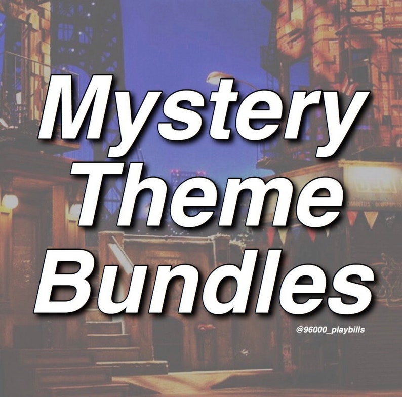 Playbill Mystery Themed Bundles - Etsy