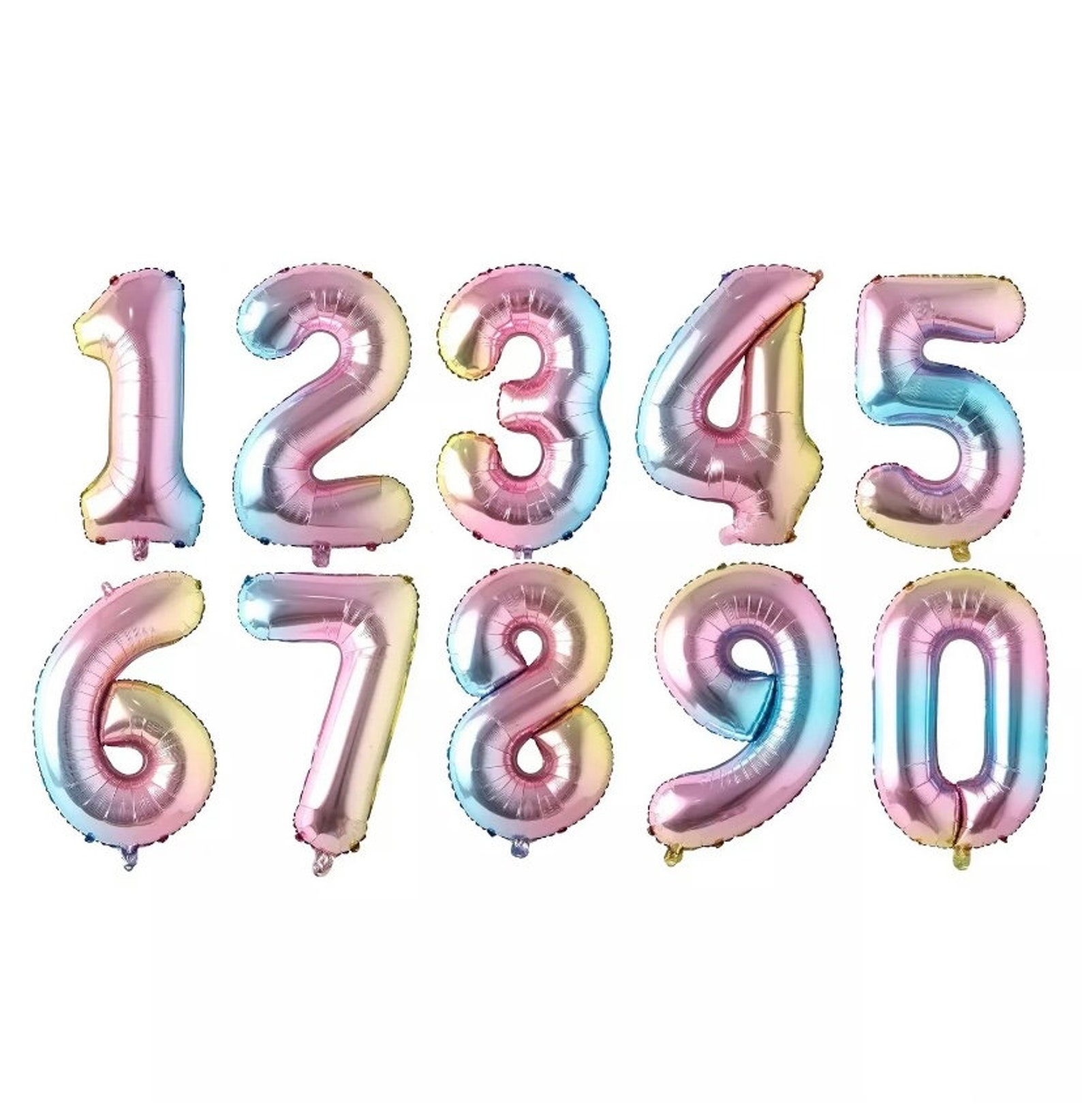 Number Balloon Gold/silver/blue/pink/red/black/rose Gold/gradient ...
