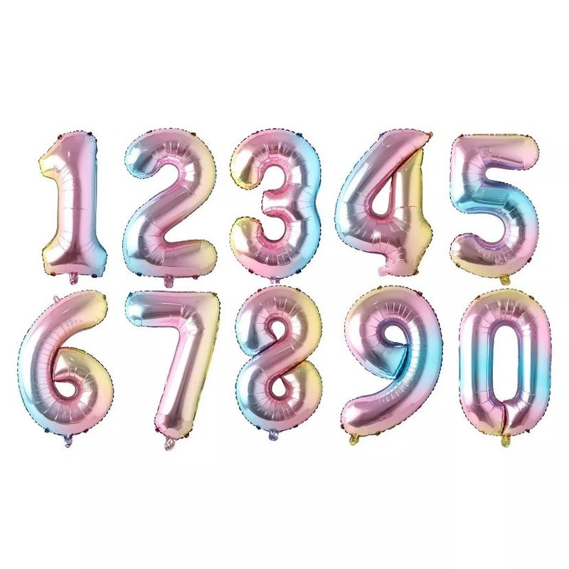 Pink Balloon Numbers - Etsy