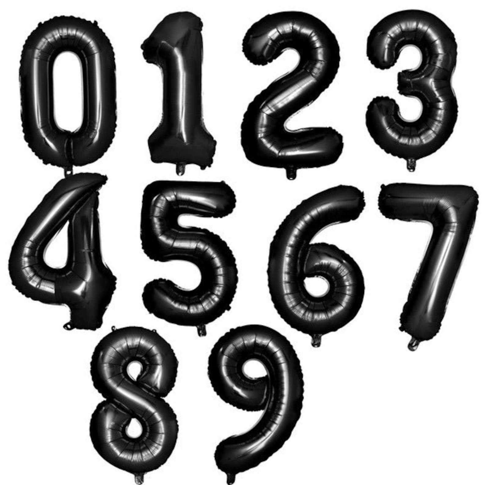 Number Balloon Gold/silver/blue/pink/red/black/rose Gold/gradient ...