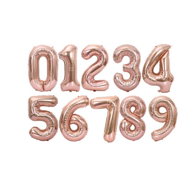 Number Balloon Gold/silver/blue/pink/red/black/rose Gold/gradient ...