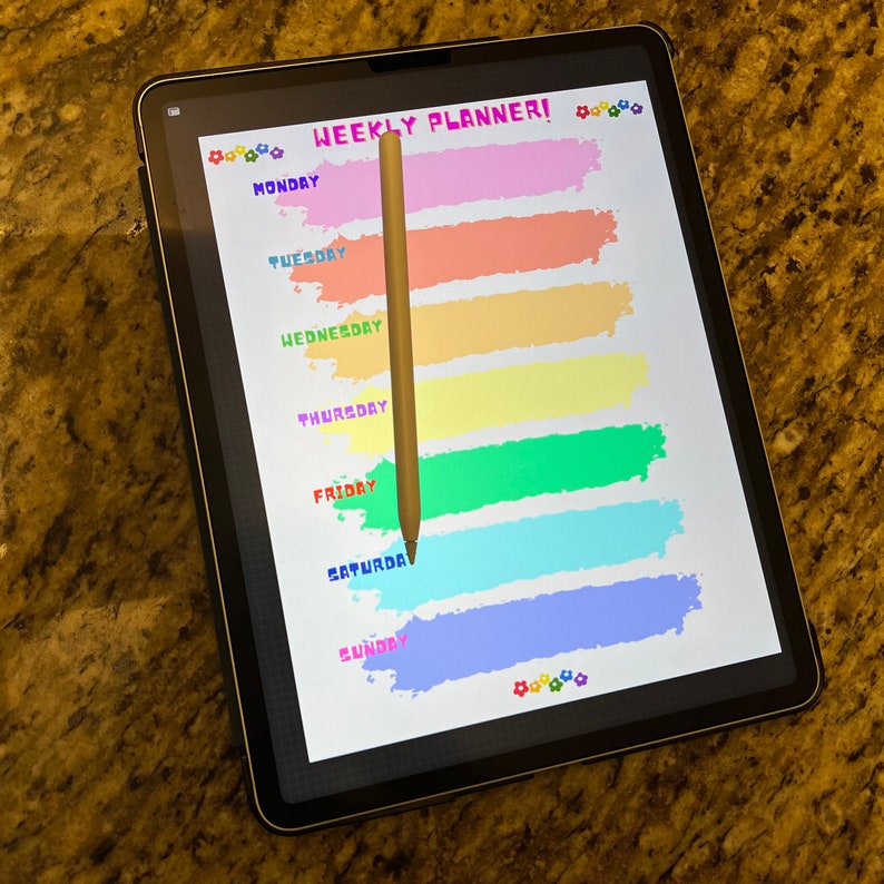 Digital Weekly Planner, Cute and Easy to Use, Printable, Weekly ...