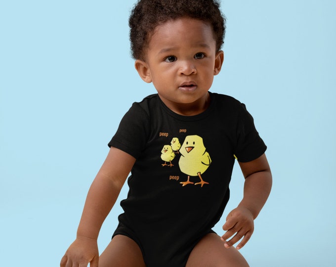 Peep Peep Peep Baby Chick Spring Easter Baby Bodysuit With Snaps - Etsy