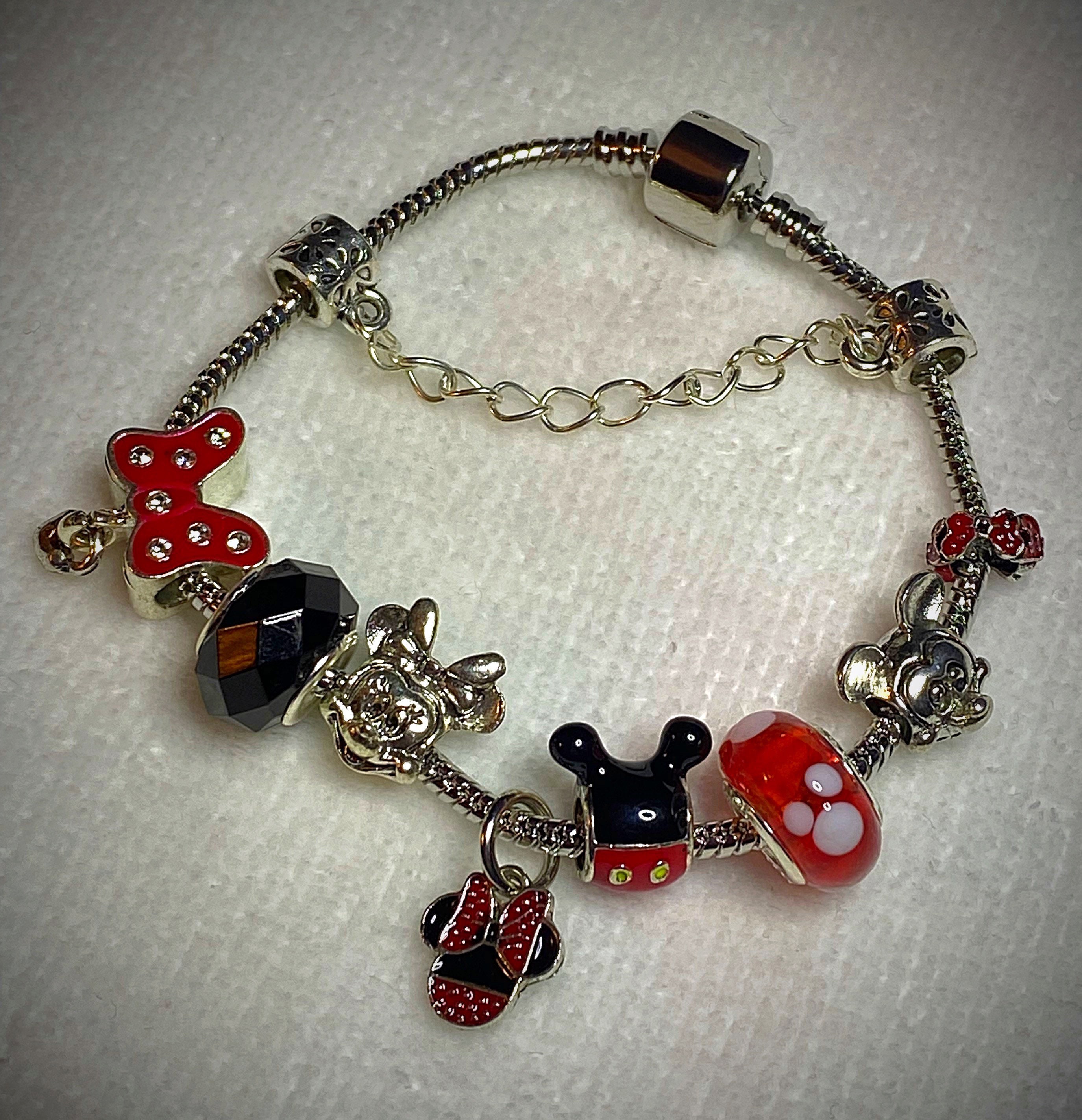 Mickey and Minnie Charm Bracelete - Etsy
