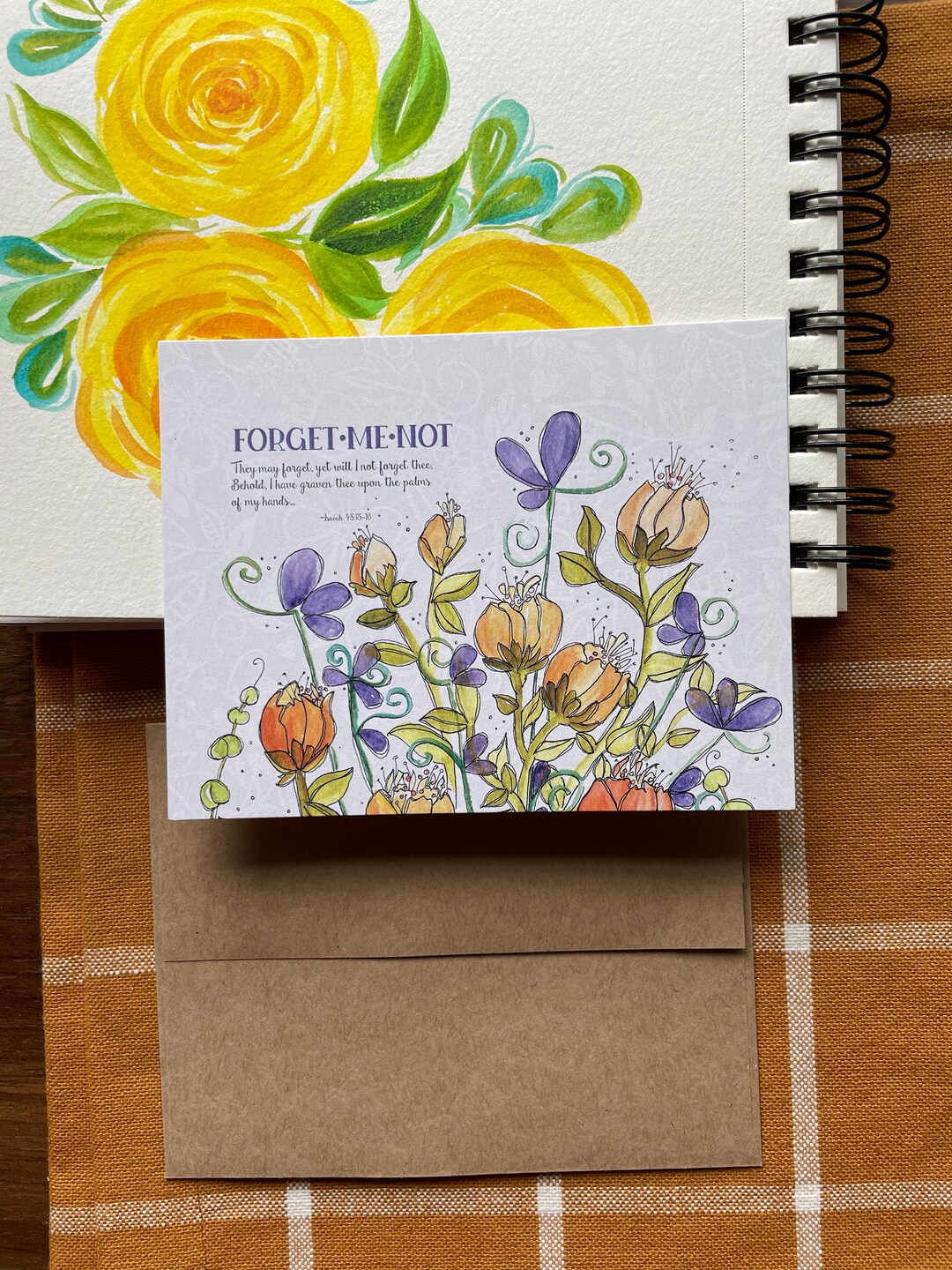 Forget-me-not Cards Set of 5 - Etsy