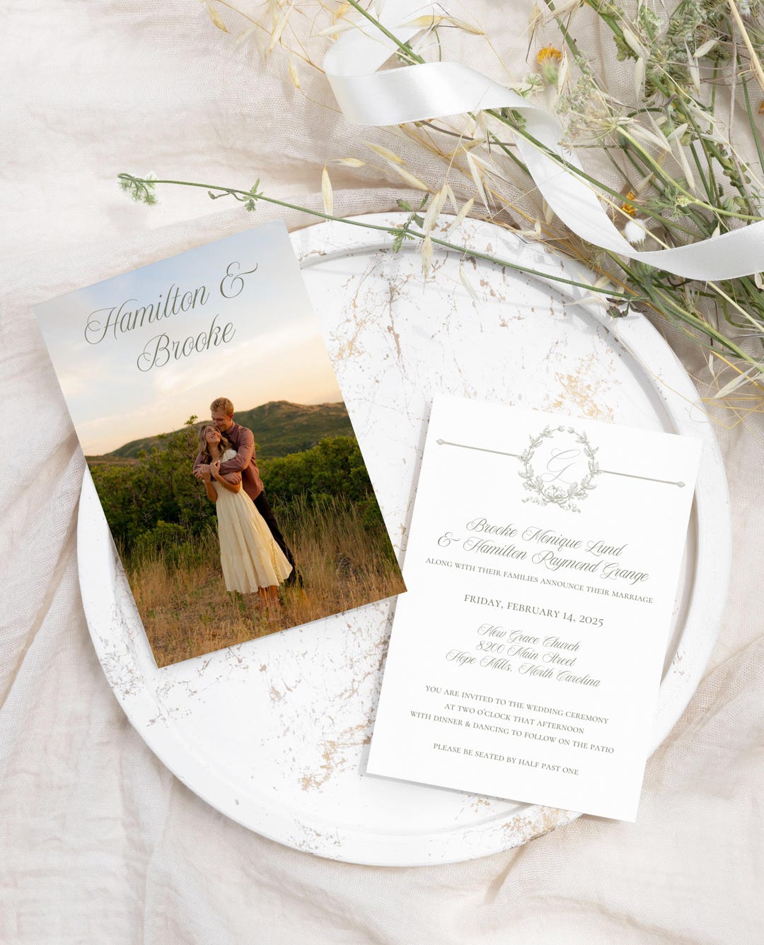 Brooke Wedding Invitation Template - Etsy