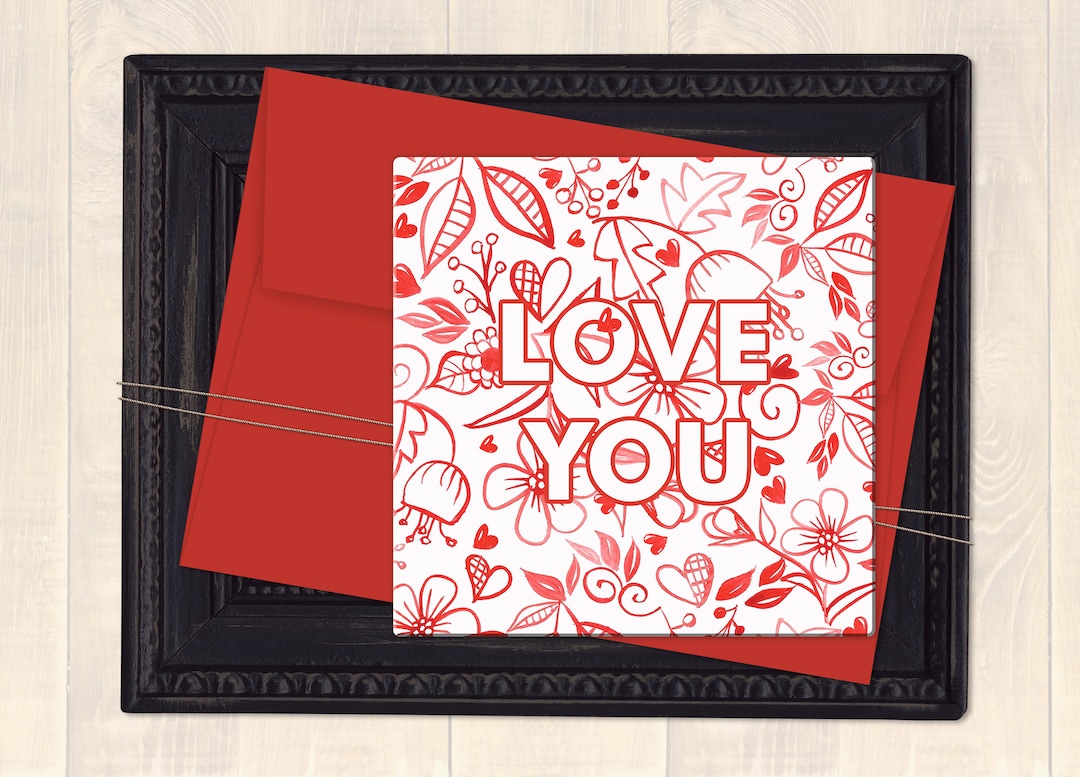 Printable Love You Card - Etsy