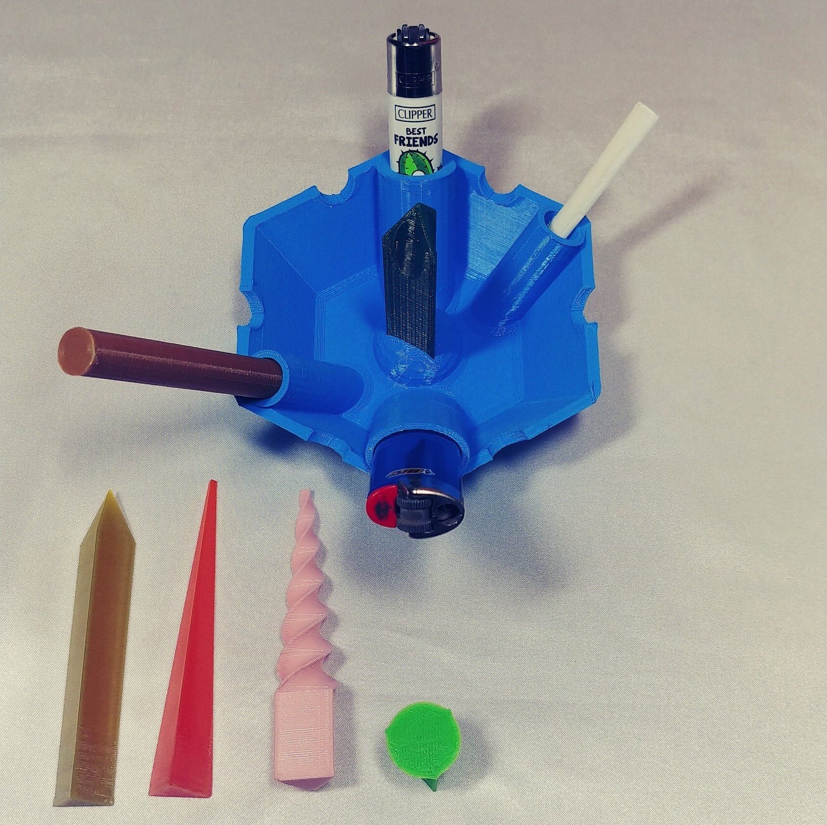 3D Printed All in 1 Ash Tray With Collapsible Glass Cleaning Debowler ...