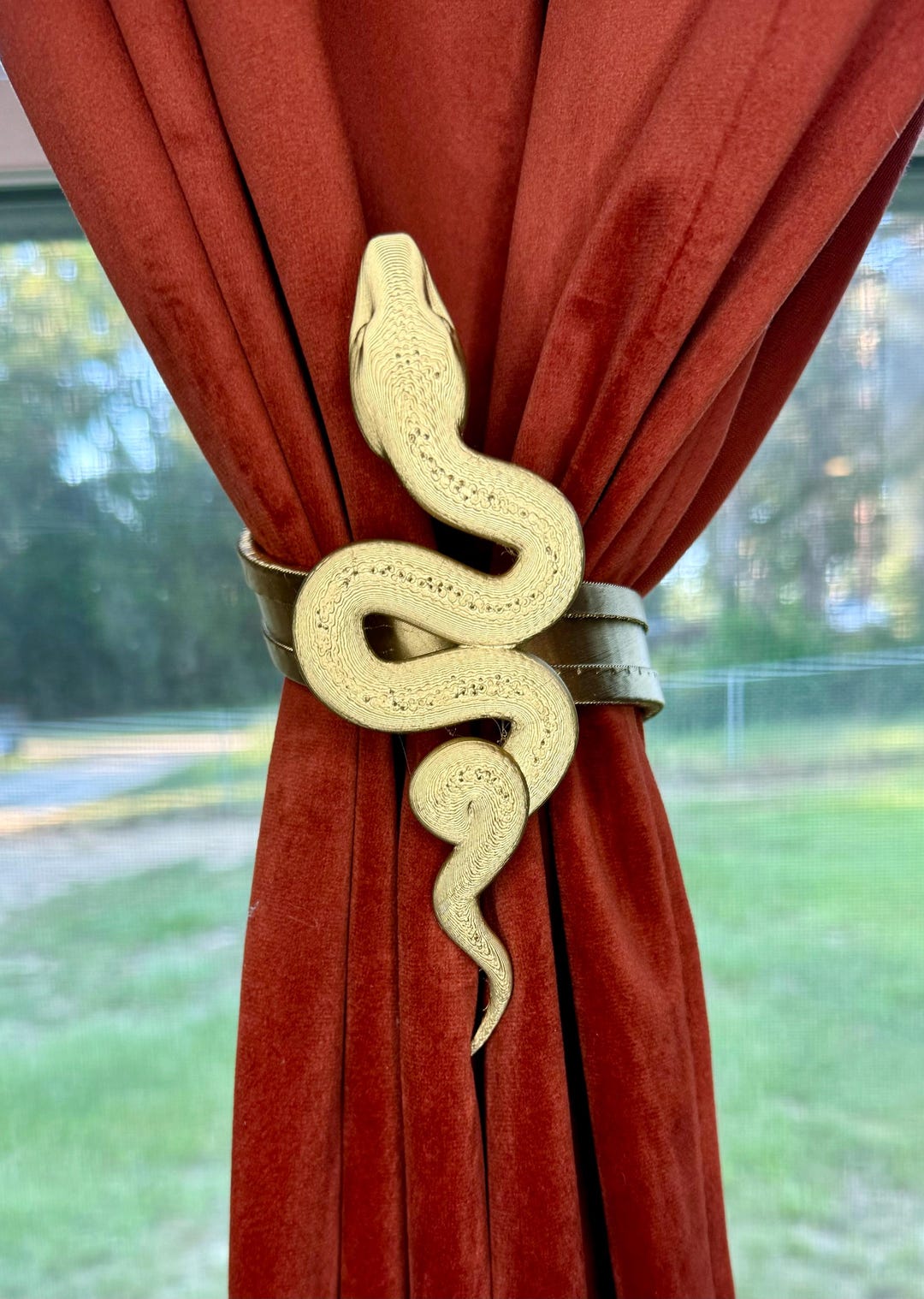 Gold Snake Curtain Tie Backs, Holdbacks | Set of 2 - Etsy