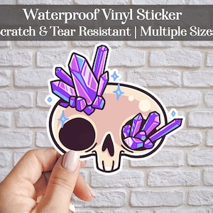 Crystal Skull Waterproof Vinyl Sticker Laptop Decals Car - Etsy