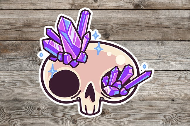 Crystal Skull Waterproof Vinyl Sticker Laptop Decals Car | Etsy