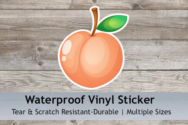 Peach Waterproof Vinyl Sticker Laptop Decals Car Bumper | Etsy
