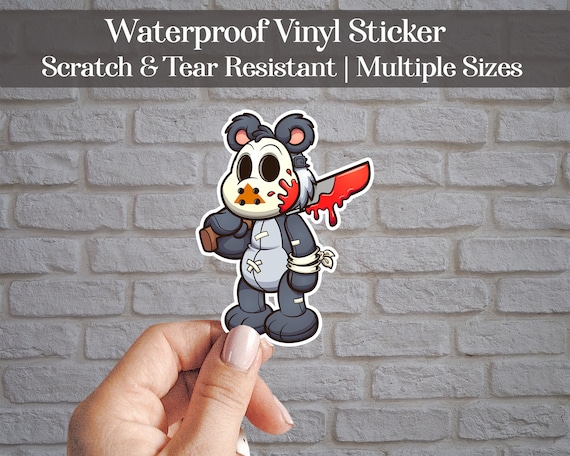 Horror Movie Bear Waterproof Vinyl Sticker Halloween Car | Etsy