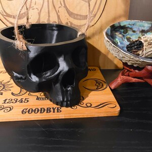 Black Skull Hanging Planter Pot| Gothic Plant Pots | Witchy Occult ...
