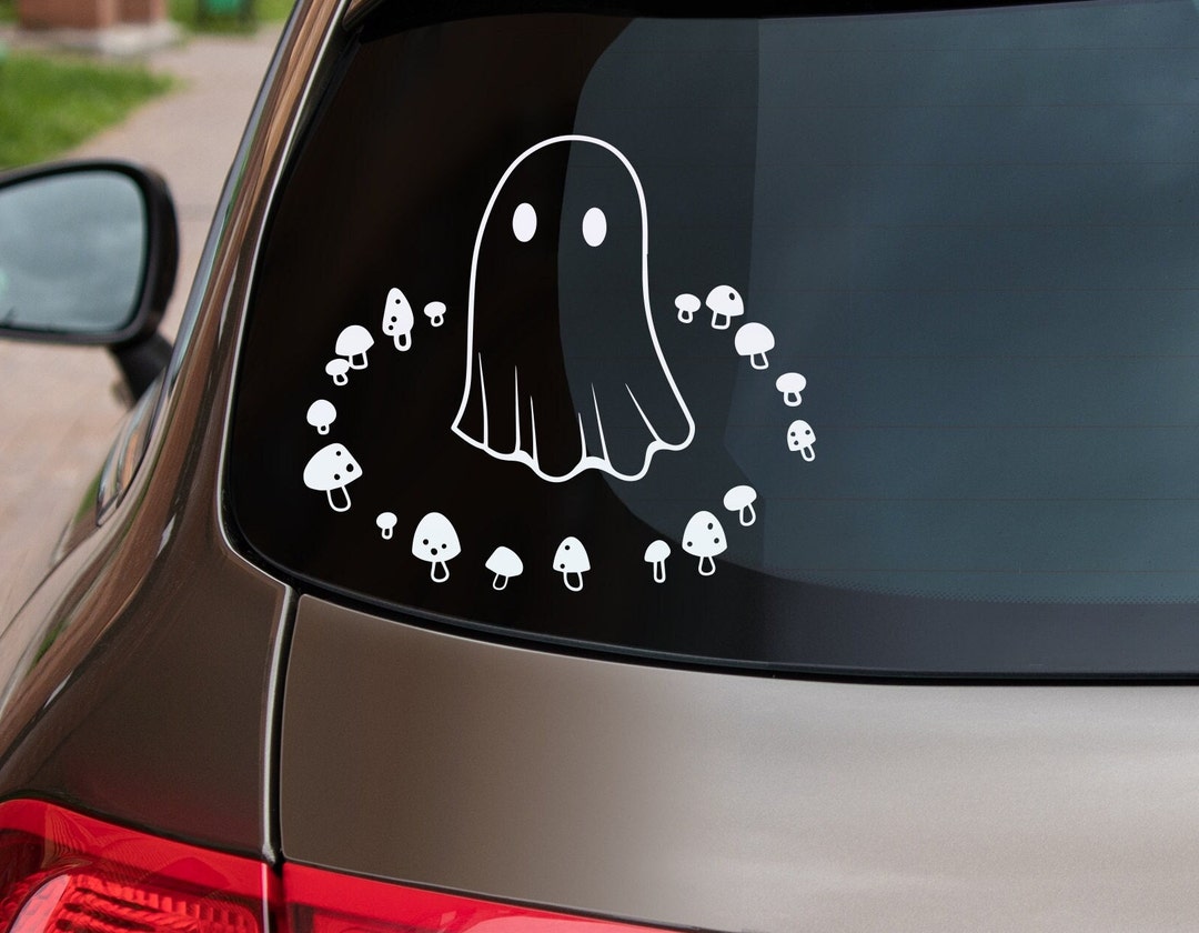 Ghost in Fairy Mushroom Circle Decal | Gothic Car Decals | Spooky ...