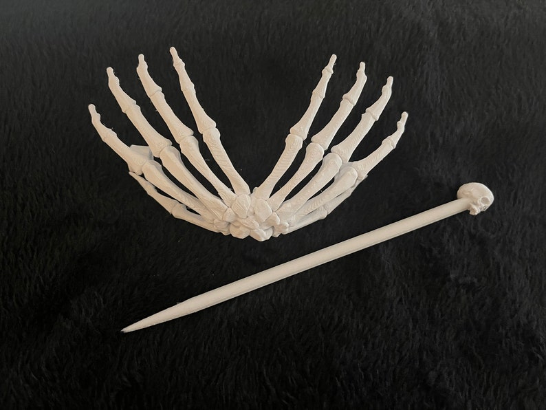 Skeleton Hands Hair Skull Stick Barrette Halloween Costume - Etsy
