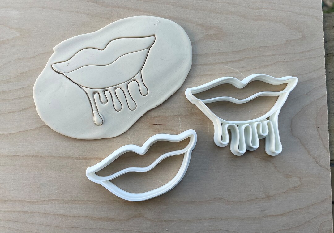 Lips Cookie Cutter Dripping Lips Clay Fondant Cutter Polymer Clay ...