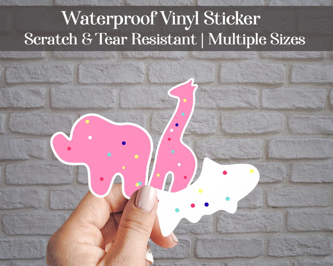 Animal Crackers Vinyl Sticker Decal Pack of 11, Waterproof, Fun Food ...