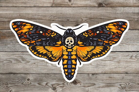 Death Moth Waterproof Vinyl Sticker Goth Witch Horror | Etsy